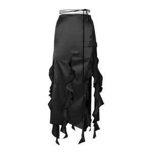 SVETA MILANO Ischia Long Silk Skirt - Black