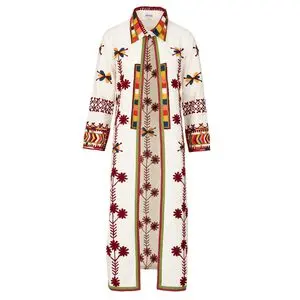 ANTRA DESIGNS The Snow Aztec Coat - White