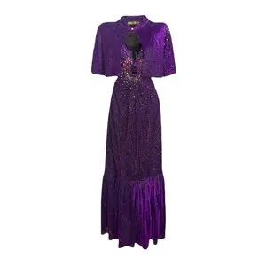 LAURA CITRON Siren Dress + Capelette - Purple