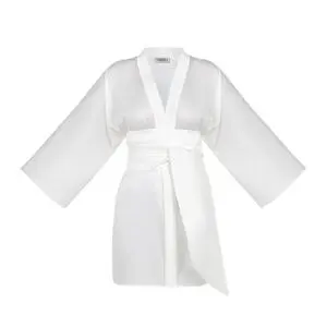 AVENUE 8 Mini Robe With Belt - White