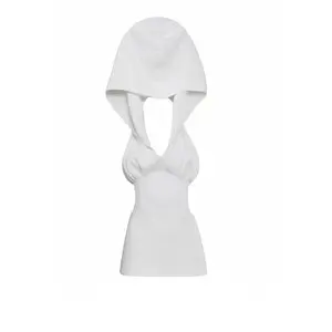 VESTIAIRE D'UN OISEAU LIBRE Hooded Corset Mini Dress - White