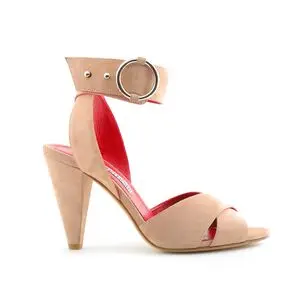 ROSAMUND MUIR LONDON Suede Heel Sandals - Brown