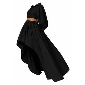 CARLTON JONES Zaria High- Low Shirt Dress - Black