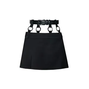 VESTIAIRE D'UN OISEAU LIBRE Rings Mini Skirt - Black