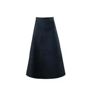VESTIAIRE D'UN OISEAU LIBRE Leather Midi Skirt - Black