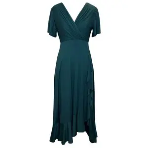 ALIE STREET LONDON Waterfall Midi Dress In Pine - Green