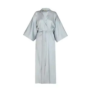 AVENUE 8 Maxi Silk Collar Robe Baby - Blue