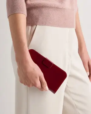 Quince Italian Leather Phone 2-in-1 Folio Case - Saddle