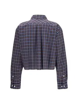 Miu Miu Checked Embroidered Shirt