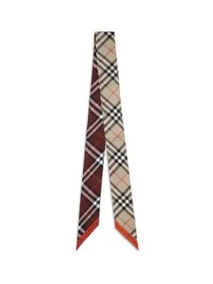 Burberry Check Silk Scarf - Multicolor