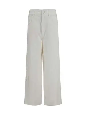 Brunello Cucinelli High-rise Palazzo Jeans - Cream