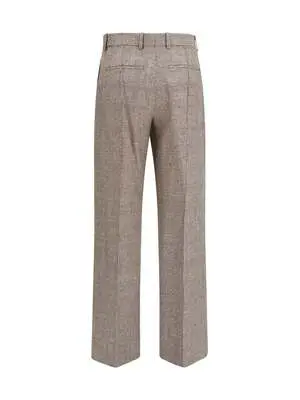 Burberry Tailored Linen And Wool-blend Pants