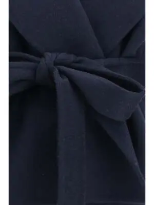 Alaïa Hooded Cashmere Jacket - Blue