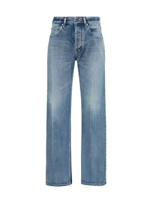 Balenciaga Straight-leg Denim Jeans - Blue
