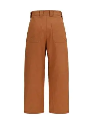 Chloé Cotton Canvas Barrel-leg Pants