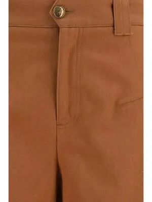 Chloé Cotton Canvas Barrel-leg Pants