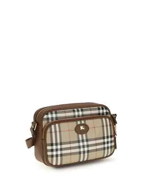 Burberry Check Front Pocket Shoulder Bag