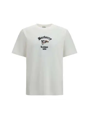 Burberry Check Cotton T-shirt - White
