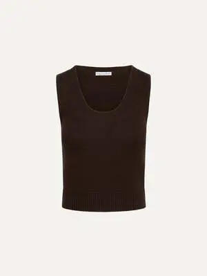 Oscar De La Renta Wool Knit Tank