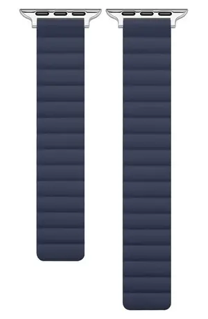 POSH TECH Posh Tech Dakota Faux Leather Apple Watchband Navy