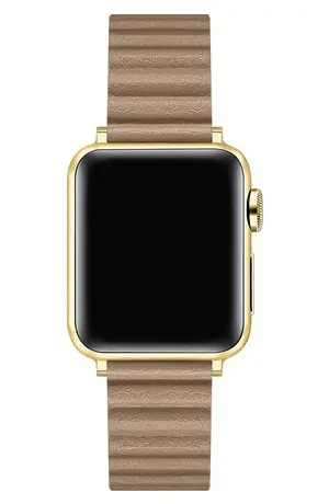 POSH TECH Dakota Faux Leather Apple Watch® Watchband - Tan