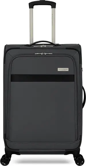 WALLYBAGS Stratford Softside 25" Medium Checked Spinner Luggage - Graphite