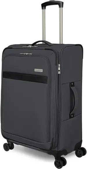 WALLYBAGS Stratford Softside 25" Medium Checked Spinner Luggage - Graphite