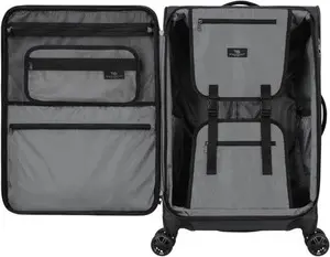 WALLYBAGS Stratford Softside 25" Medium Checked Spinner Luggage - Graphite