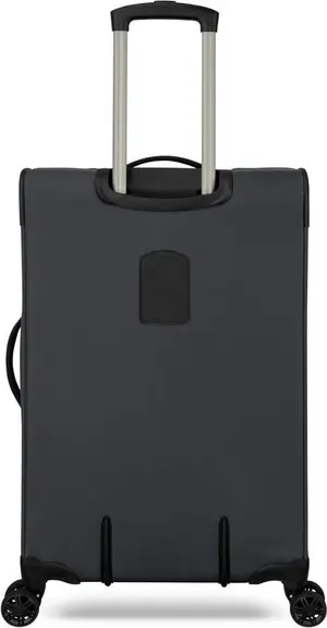 WALLYBAGS Stratford Softside 25" Medium Checked Spinner Luggage - Graphite