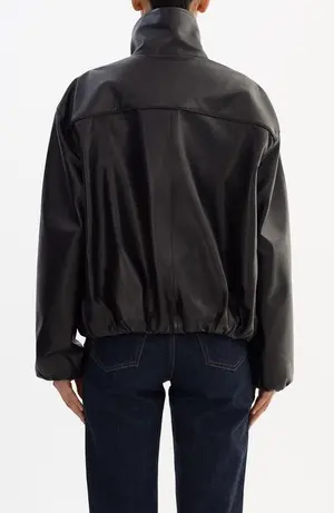 LAMARQUE Ramona | Funnel Neck Leather Jacket