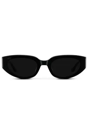 WMP EYEWEAR Astra 51mm Flat Lens Cat-eye Sunglasses - Black