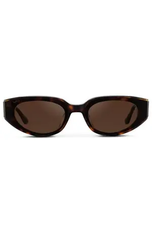 WMP EYEWEAR Astra 51mm Flat Lens Cat-eye Sunglasses - Brown Tortoise