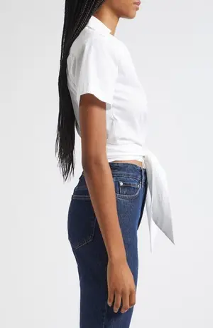 A.L.C. Brielle Tie Front Cotton Top
