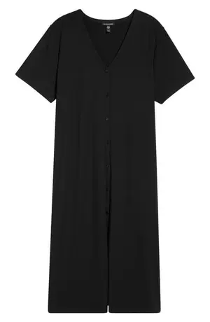 Eileen Fisher Ribbed V-neck Dress