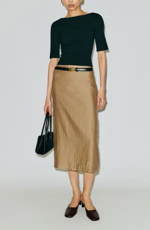 REFORMATION Helen Low Waist Midi Skirt