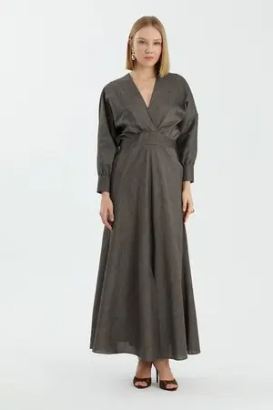 GIZIA Long Sleeve Ankle-length Dress