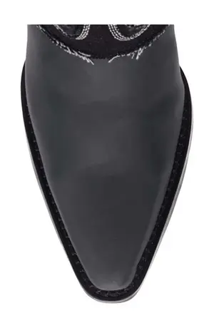 DINGO Knee High Western Boot - Black/black