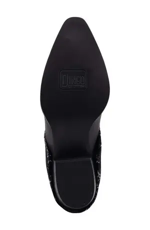 DINGO Knee High Western Boot - Black/black