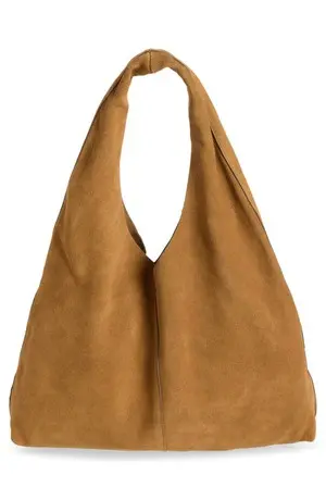 Mango Joel Suede Shoulder Bag - Medium Brown