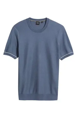 BOSS H-nalon Textured Cotton & Lyocell Top