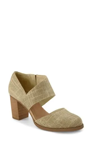 Toms Milan Nova Block Heel Pump - Gold