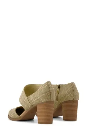 Toms Milan Nova Block Heel Pump - Gold