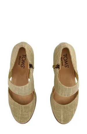 Toms Milan Nova Block Heel Pump - Gold