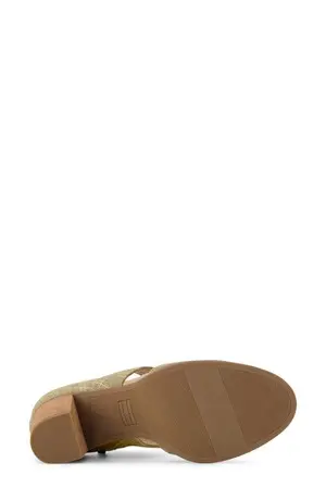 Toms Milan Nova Block Heel Pump - Gold
