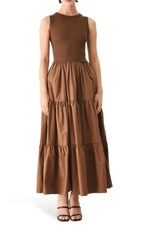 FREEMARKET Mixed Media Maxi Dress
