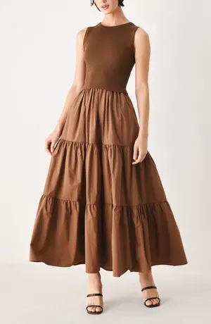 FREEMARKET Mixed Media Maxi Dress