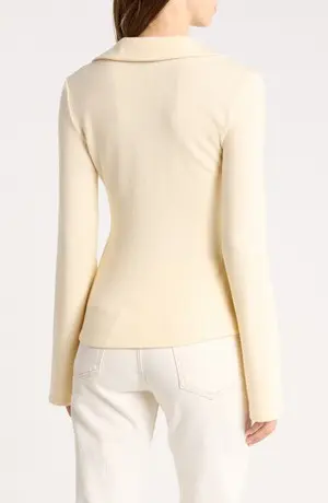 REFORMATION Paisley Knit Top With Bell Sleeves