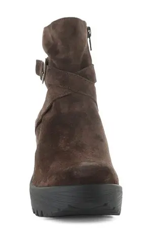 Fly London Loik Platform Wedge Bootie - Espresso