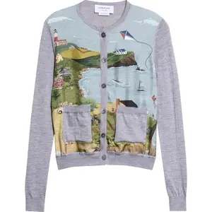 Thom Browne Nantucket Scenic Jersey Stitch Cardigan