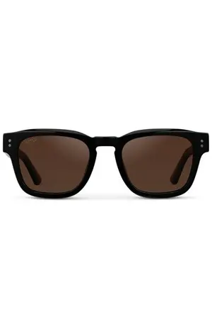 WMP EYEWEAR Wayne50mm Rectangular Polarized Sunglasses - Black